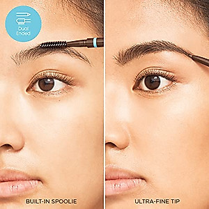 JOAH Dual-Ended Eyebrow Pencil - Brow Down To Me Ultra-FIne Tip Precision Brow Pencil with Built-In Spoolie Brush for Flawless Brows, Smudge-Proof, Water-Resistant, Cool Taupe