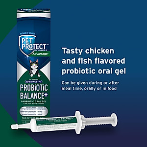 Pet Protect from The Makers of Advantage Vet-Formulated Probiotic Balance+ Cat Supplement | Oral Gel | 15g