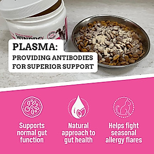 WINPRO- Cat Probiotic Meal Topper, Plasma-Powdered Formula for Gut Health, Seasonal Allergy Relief, Healthy Probiotic Supplement for Cat's, All Cat Breeds, 120 Scoops, Made in USA