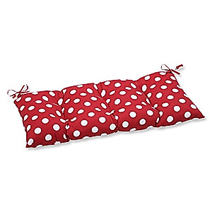 Pillow Perfect Indoor/Outdoor Polka Dot Red Swing/Bench Cushion