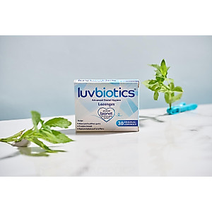 Luv Biotics Original Mint Lozenges with Probiotics, Xylitol & Aloe Vera - 30 Lozenges