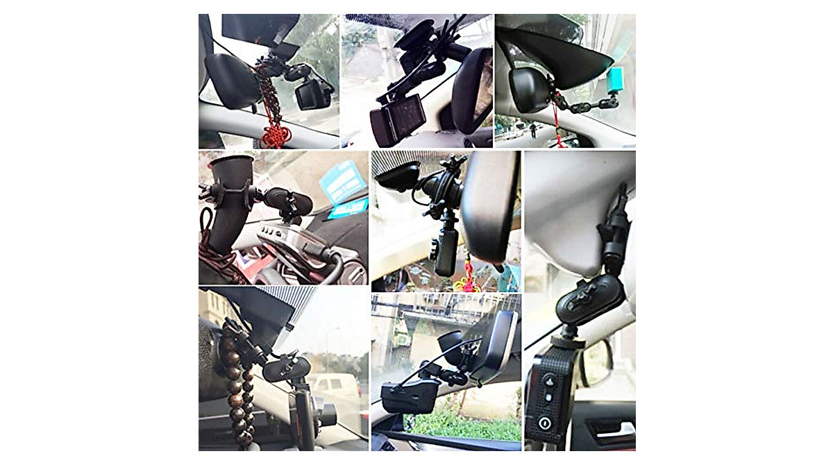 CALIDAKA Car Interior Holder - Universal Dash Cam Mount with 360° Rotation