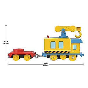 Thomas & Friends Motorized Toy Carly The Crane Battery-Powered Rail Vehicle for Pretend Play Preschool Kids Ages 3+ Years