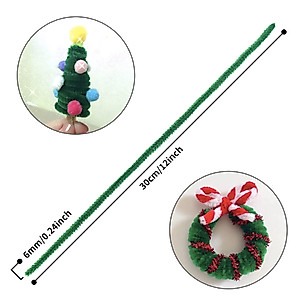 Cuttte Pipe Cleaners Craft Supplies - 100pcs Black Pipe Cleaners Craft and 100pcs Dark Green Pipe Cleaners, Craft Kids DIY Art Supplies, Pipe Cleaner Chenille Stems