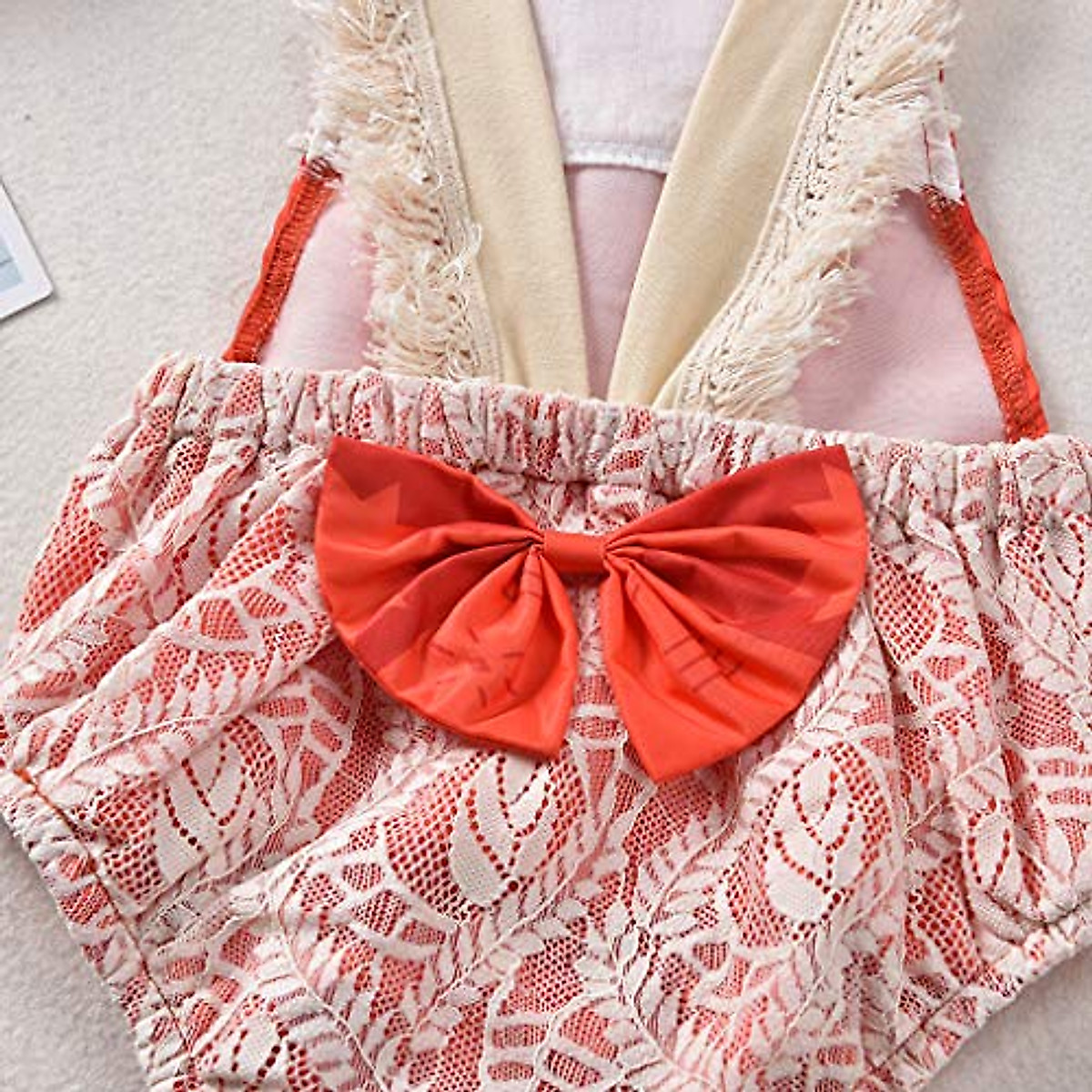 Aalizzwell Infant Romper (Orange, 6-12Months)