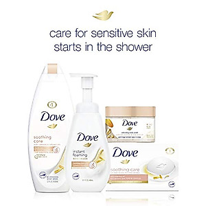 Dove Moisturizing Beauty Bar Soap For Sensitive Skin with Calendula Oil Effectively Washes Away Bacteria, Hydrating and Replenishing Skin Care 3.75 oz 14 Bars