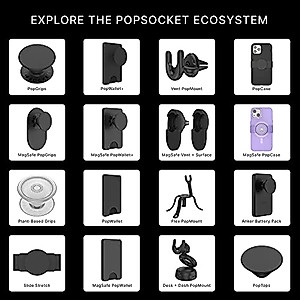 PopSockets: iPhone 13 Case with Phone Grip and Slide Compatible with MagSafe, Phone Case for iPhone 13, Wireless Charging Compatible- Violet