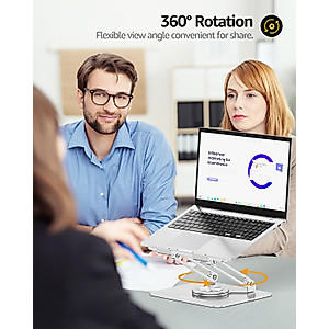 Urmust Laptop Stand for Desk with 360 Rotating Base, Computer Stand for Laptop Ergonimic Adjustable Laptop Riser for Desk Compatible with All Laptop 10 to 16 Inches