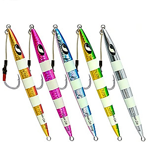 OCEAN CAT Saltwater Jigs Speed Jigging Slow Jigging Pitching Lures,Vertical Jigging Artificial Lures Lead Metal Flat Jigs Jigging Baits Jigging Lure Fishing jigs (Silver, 400G)