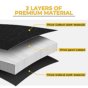 BougeRV RV Door Shade Cover, Foldable RV Sun Shade Windshield Blackout Shower Curtains Coverage RV Accessories Fits for Most RV Interior Door Window Oxford Materials Black (25" X 16")