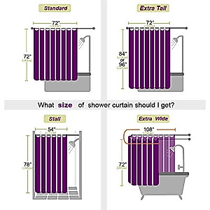 DOSLY IDÉES White Ruffle Fabric Shower Curtain for Bathroom,Mermaid Pattern,Farmhouse,Country Rustic,Cute,Washable and Waterproof,72x84 Inch Long