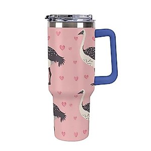 Emu Insulated Tumbler with Lid And Straw Stainless Steel Travel Coffee Mug 40oz Deep Blue-style