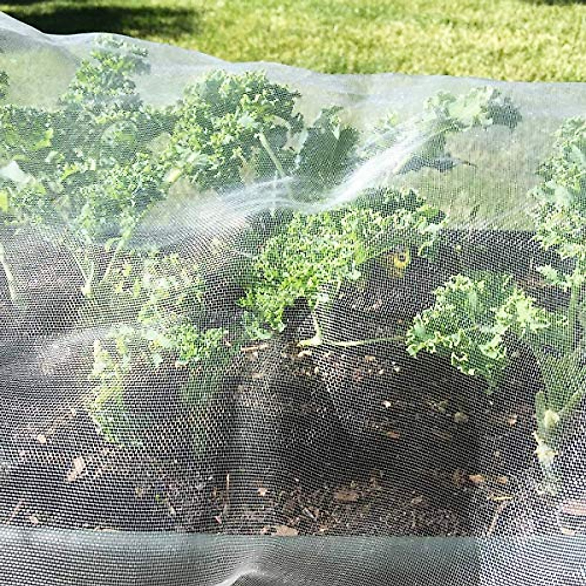 Huouo Mosquito Bug Insect Bird Net with Sewn Edges - 10 Ft x 20 Ft Barrier Hunting Blind Plant Cover Garden Mesh Netting for Protect Your Vegetables, Fruits, Flower & Trees