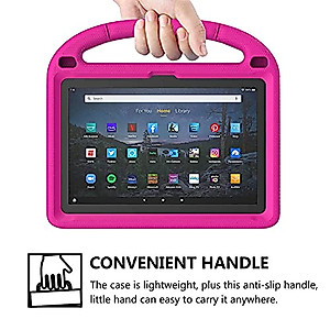 Fire HD 10 & Fire HD 10 Plus Tablet Case for Kids(11th Generation, 2021 Release) - DICEKOO Lightweight Shockproof Kid-Proof Cover with Stand for Kindle Fire HD 10 Kids Tablet & Kids Pro Tablet - Pink