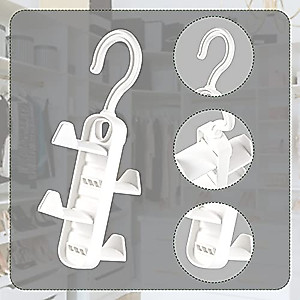 3PCS Purse Hangers for Closet-Organizer, Movable Space Saving Hangers Wardrobe Hook Bag Hooks for Closet for Organize Purses, Satchels, Dorm Closet Essentials (White)