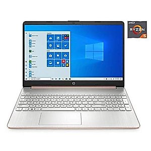 HP 15.6" Ryzen 5 8GB/256GB Laptop-Rose Gold