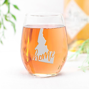 Idaho State Stemless Wine Glass - Idaho Gift, Idaho Wine Glass, Idaho Fan Gift