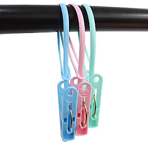 Guifeng 24CS 57mm Mixed Colours Plastic Windproof Non Slip Clip Small Mini Clothes Clip Photo Clip Hook Painting Display Craft Clip Suitable for Securing Clothing and Photo Display