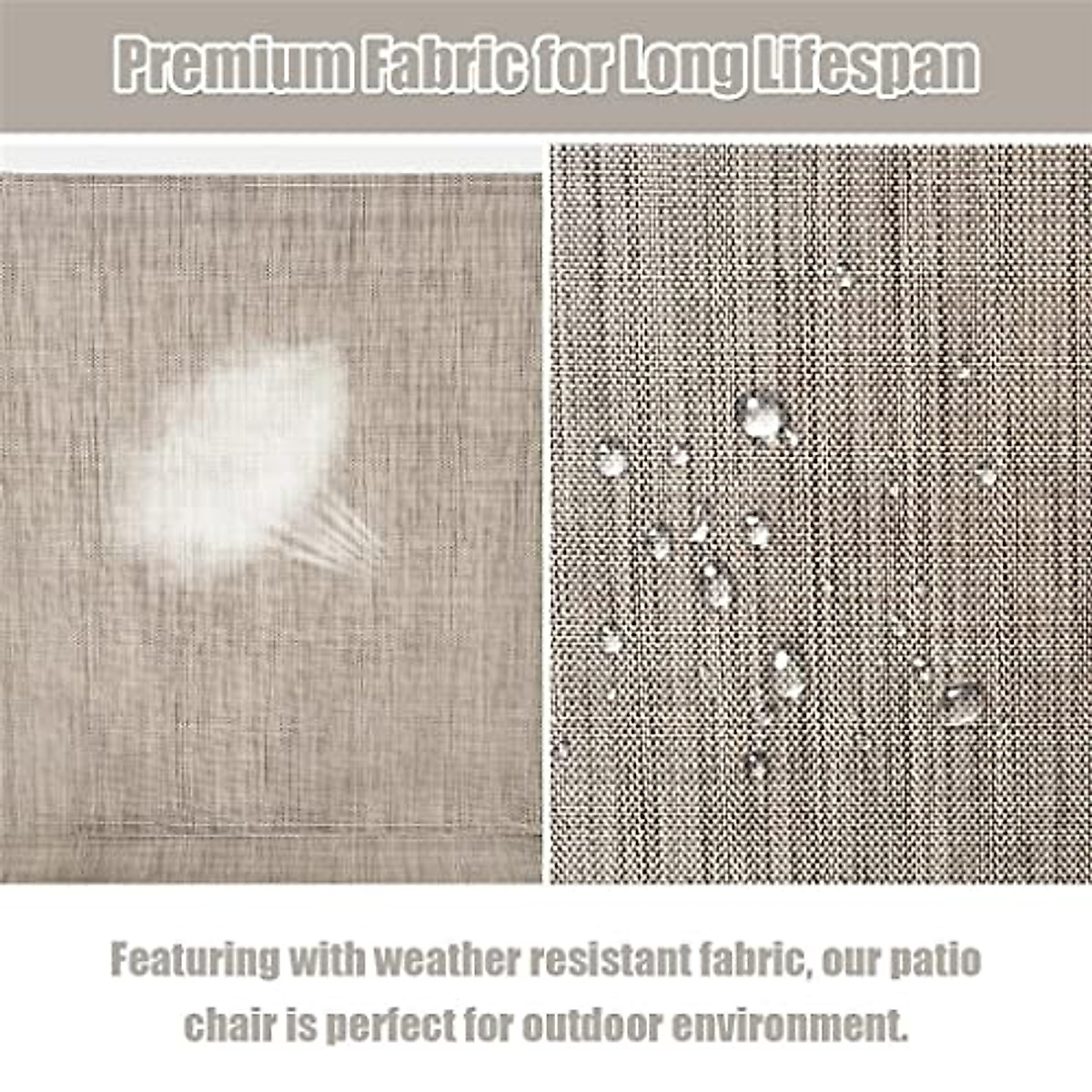 WYFDP 2 Piece Patio Chair Outdoor Dining Chair Garden Terrace Yard Armchair