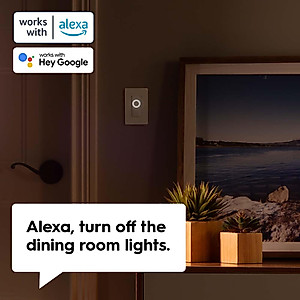 GE CYNC Smart Dimmer Light Switch + Motion Sensor, Neutral Wire Required, Bluetooth and 2.4 GHz Wi-Fi Switch, Works with Alexa and Google Home (1 Pack) Packaging May Vary