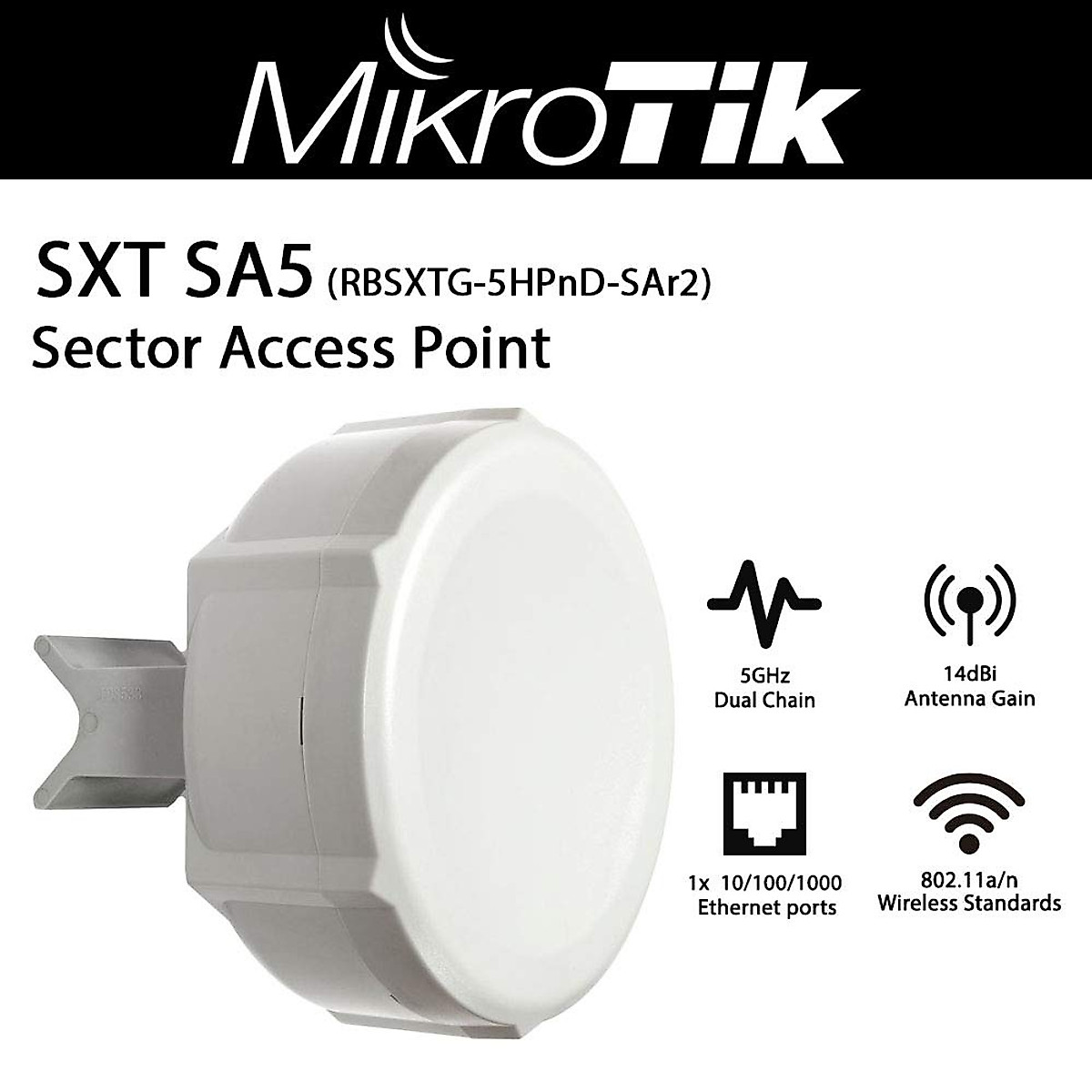Mikrotik SXT SA5 14dBi integrated Sector wifi outdoor AP 5GHz 90 degrees 1000mW