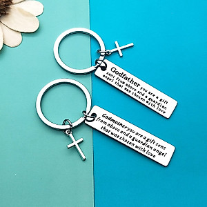 Godparent Gift from Godchild Godmother Proposal Gift Christening Gift First Communion Keychain for Godmother Godfather Godparents Announcement Gift Appreciation Godparent Gift Fathers Mothers Day Gift