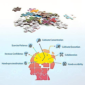 Jigsaw Puzzles 1000 Pieces for Teens and Adults - Challenging Puzzle Game Astronaut Travelling Around Galaxy Space 29x20 Inch