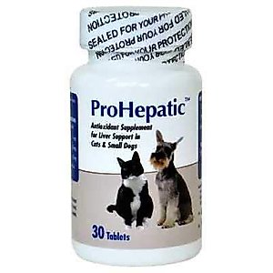 ProHepatic Antioxidant Supplement for Liver Support Cats Small Dogs 30 Tablets