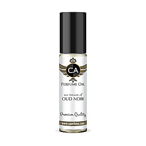 CA Perfume Impression of Oud Noir For Men Replica Fragrance Body Oil Dupes Alcohol-Free Essential Aromatherapy Sample Travel Size Concentrated Long Lasting Attar Roll-On 0.3 Fl Oz/10ml