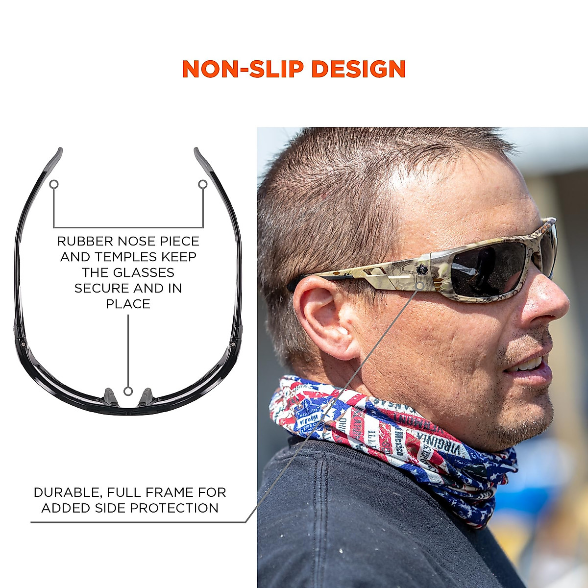 Ergodyne Skullerz Odin Polarized Safety Sunglasses - Kryptek Typhon Frame, Polarized Smoke Lens