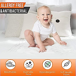 Guardmax Waterproof Crib Mattress Cover Fitted - Smooth and Quiet Toddler Mattress Protector - Machine Washable Crib Cover (28x52x6)