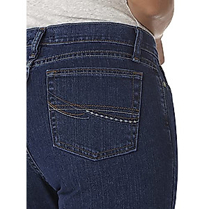 Wrangler womens Real Wrangler Classic Fit Mid Rise Boot Cut jeans, Casted Blue Indigo, 12 1 US