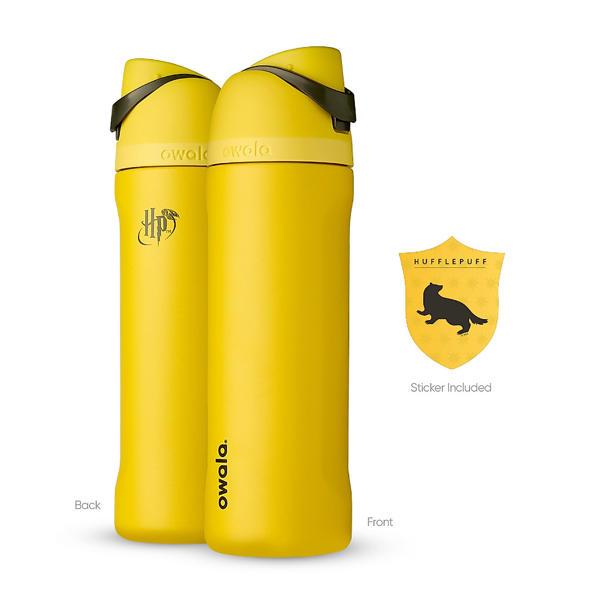 Owala Harry Potter FreeSip Insulated Stainless Steel Water Bottle with Straw, BPA-Free Sports Water Bottle, Great for Travel, 24 Oz, Hufflepuff