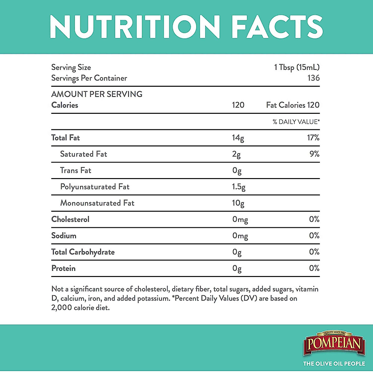 Pompeian Mild Taste Olive Oil, Mild Flavor, Perfect for Roasting & Sauteing, Naturally Gluten Free, Non-Allergenic, Non-GMO, 68 FL. OZ.