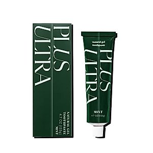 PLUS ULTRA Natural Gel Toothpaste - Sensitivity and Whitening, Eco-Friendly, Fluoride-Free, Made in USA, 4.7oz (Pack of 1)