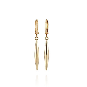Vince Camuto Gold-Tone Spear Drop Huggie Hoop Earrings
