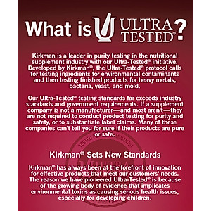 Kirkman's purest Calcium 200 mg - Hypoallergenic 120 Vegetarian Capsules - Gluten and Casein Free -Tested for More Than 950 Environmental contaminants
