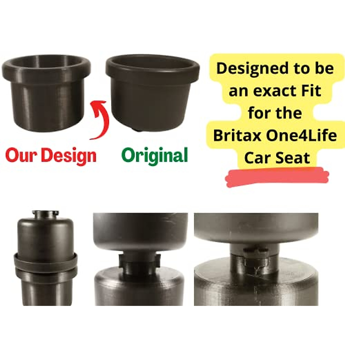 Cup Holder compatible with the Britaxx One4Life Child's Car Seat (Single Cup Holder)