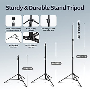 Softbox Lighting Kit, skytex Continuous Photography Lighting Kit with 20x28in Soft Box | 85W 2700-6400K E27 LED Bulb, Photo Studio Lights Equipment for Camera Shooting, Video Recording…