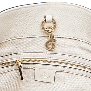 Gucci Womens Soho Leather Chain Straps Shoulder Handbag White Large