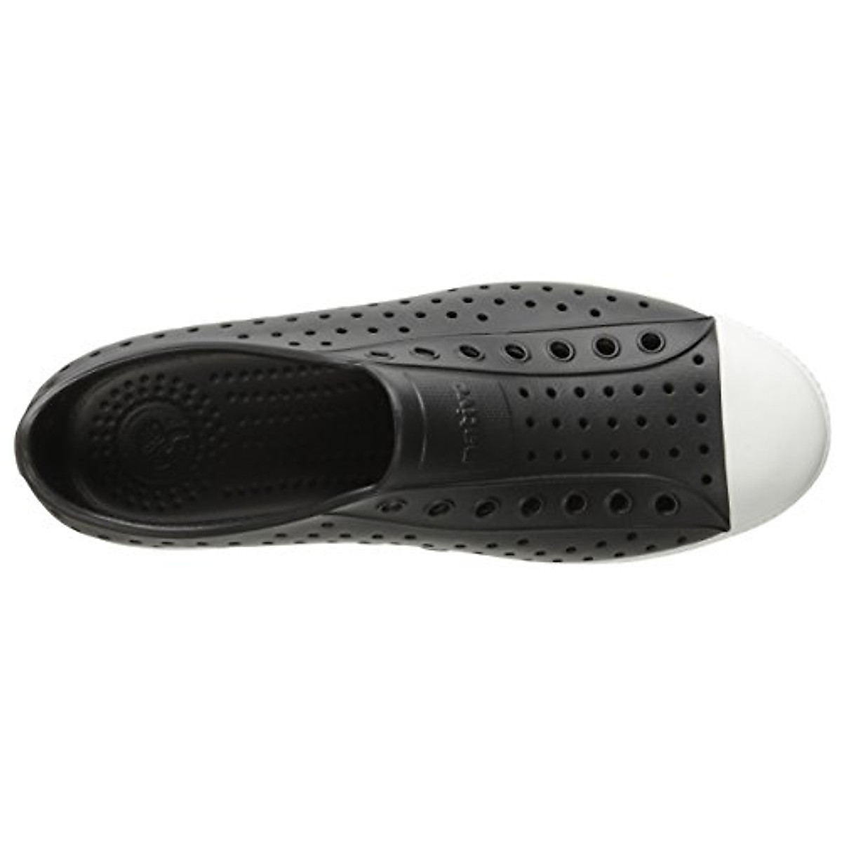 Native Shoes, Jefferson, Lightweight Sneaker for Adults, Jiffy Black/Shell White, 8 M US Women/6 M US Men