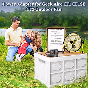 DONYOIE Charger for Geek Aire CF1 CF1SE CF2 Outdoor Floor Fan Power Cord AC Adapter UL Listed DC Adaptor Supply