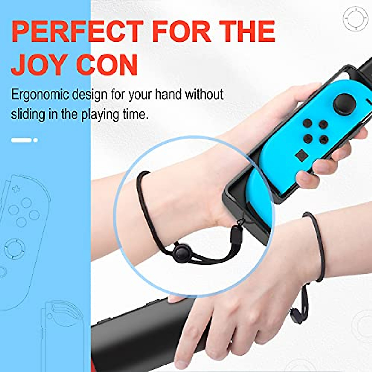 TiMOVO Golf Clubs Compatible with Nintendo Switch Mario Golf: Super Rush Game/Switch Sports, 2 Pack Golf Handle with Hand Strap Game Accessories Golf Grips Fit Switch/Switch OLED Controller, Black