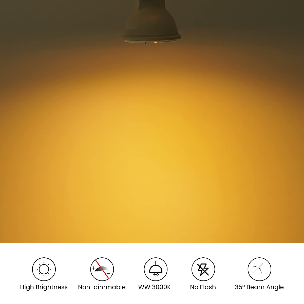 Bonlux MR11 LED Bulb 3W 12V AC/DC Low Voltage LED Spotlights,GU4 Bi-Pin Base 25W Halogen Equivalent 270lm for Landscape Accent Recessed Track Lights and Fiber Optics (Warm White 3000K, 6-Pack)