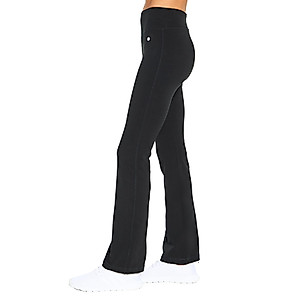 Bally Total Fitness Women's High Rise Tummy Control Bootleg Pant, Black, X-Large