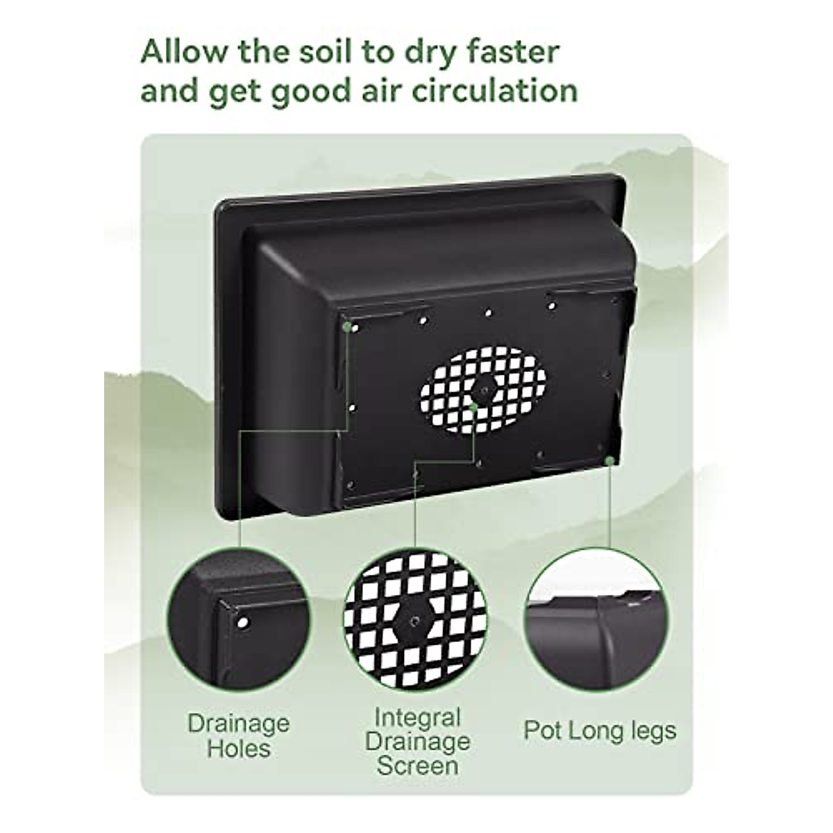 8 Packs Bonsai Training Pot with Humidity Tray - 6.5inch & 8.9inch Small Bonsai Tree Pots Kit, Plastic Plants Growing Planter with Drainage Tray, Indoor Decor Garden Yard