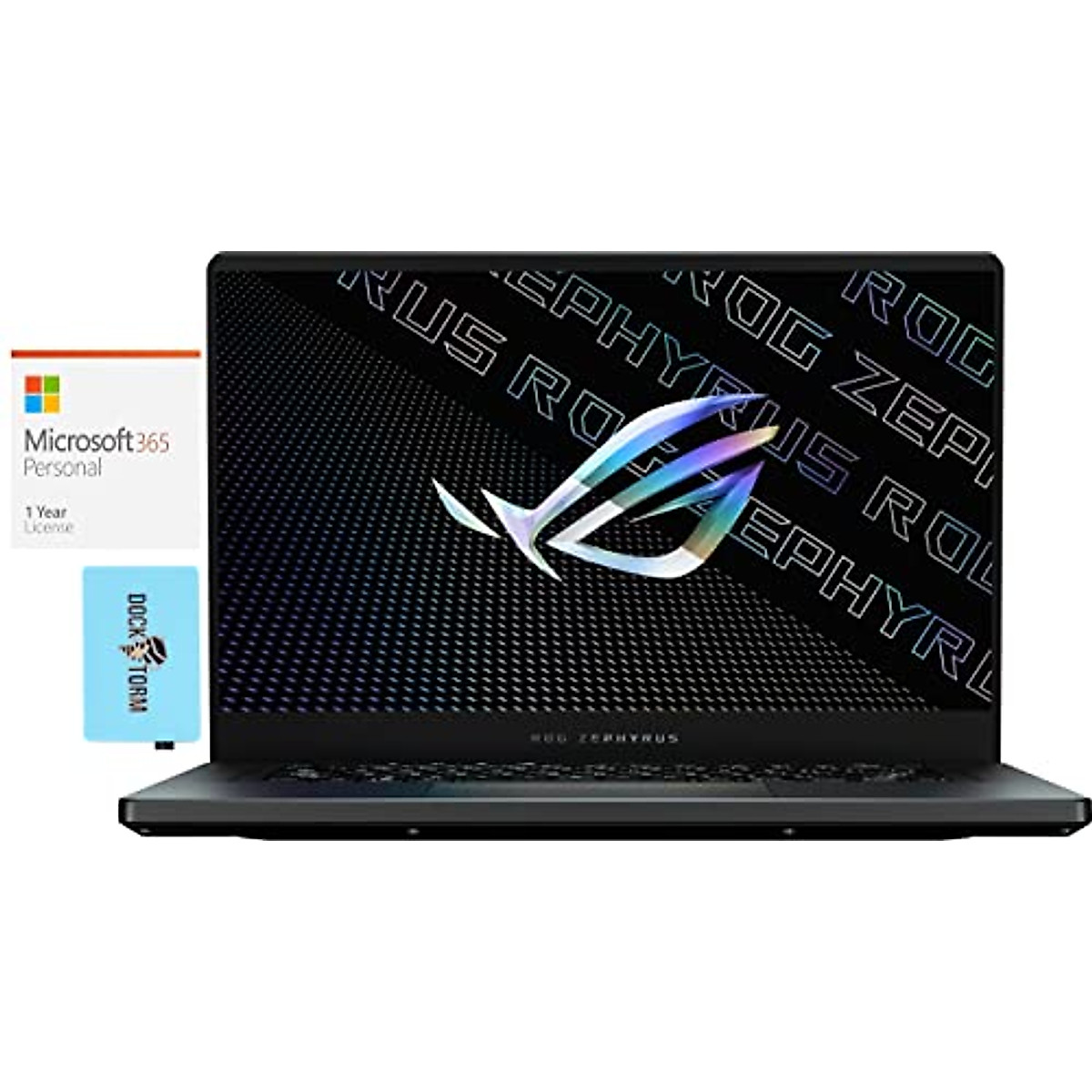 ASUS ROG Zephyrus G15 Gaming & Business Laptop (AMD Ryzen 9 5900HS 8-Core, 16GB RAM, 2x512GB PCIe SSD (1TB), GeForce RTX 3080, Win 10 Pro) with MS 365 Personal, Hub