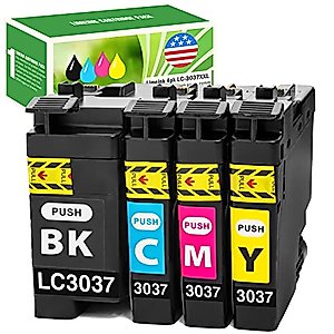 Limeink Compatible Ink Cartridges Replacement for Brother LC3037 XXL (4 Pk) Super High Yield for Brother MFC-J5845DW XL MFC-J5945DW MFC-J6945DW MFC-J6545DW XL (1 Black, 1 Cyan, 1 Magenta, 1 Yellow)