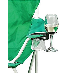 The Wine Hook - Clip-On Glass Holder, Black