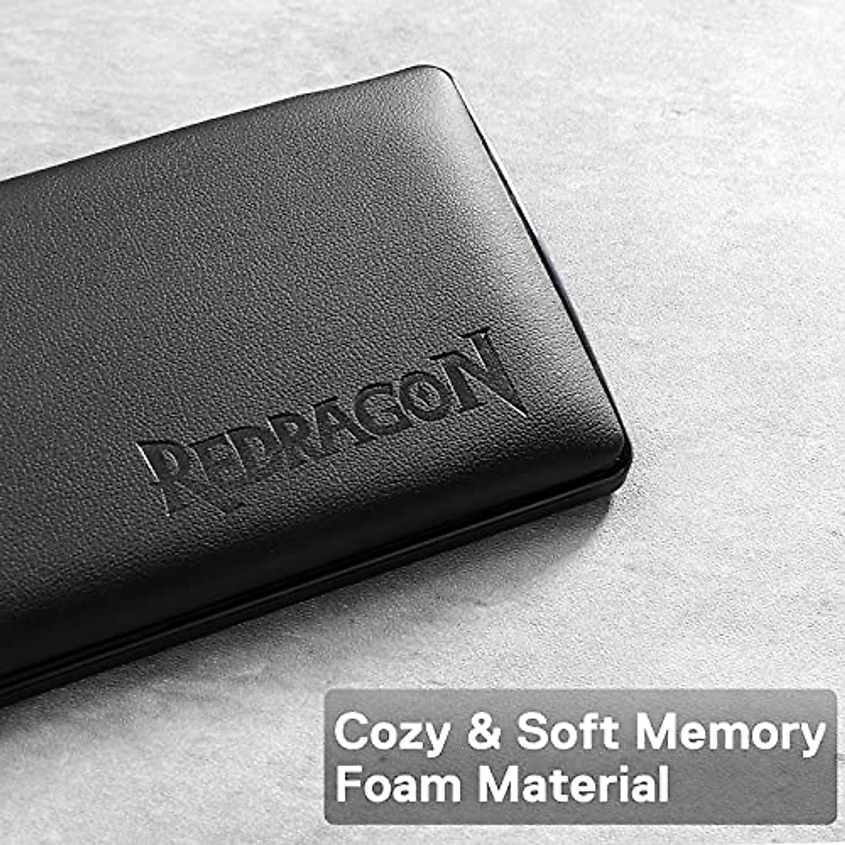 Redragon P037 Meteor L Computer Keyboard Wrist Rest Pad, Ergonomic Soft Memory Foam Wrist Support w/Anti-Slip Rubber Base, 100% 104 Keys Standard Size 17.12 x 2.87 in, 0.78 inch (20mm) Height, Black